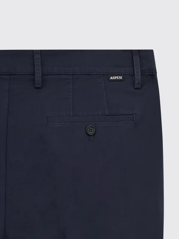 Aspesi Tailored Cotton Trousers - Navy