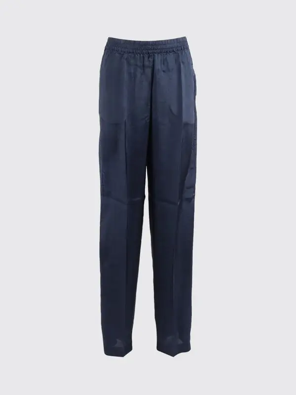 Aspesi Wide Leg Silk Trousers - Blue
