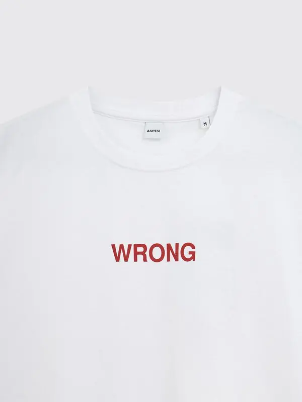 Aspesi Cotton Crew Neck T-shirt With Slogan