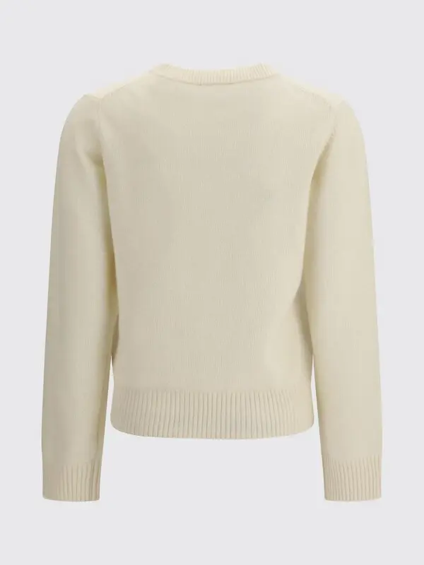 GANNI Recycled Wool Blend Crew Neck Pullover - White
