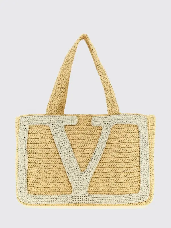 Valentino Garavani Raffia Tote Bag - Beige
