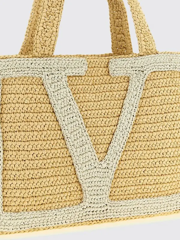 Valentino Garavani Raffia Tote Bag - Beige