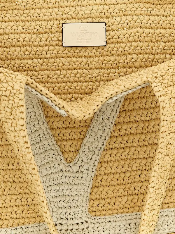Valentino Garavani Raffia Tote Bag - Beige