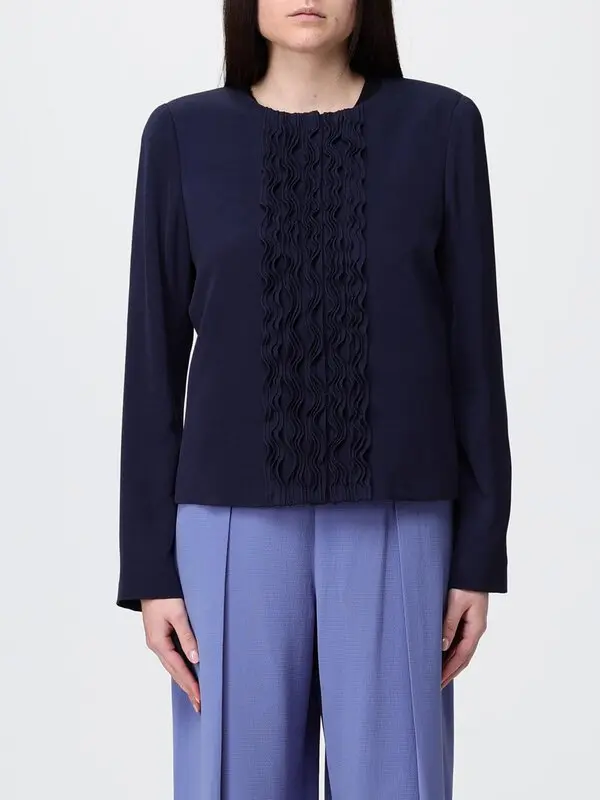 Emporio Armani Ruched Jacket - Blue