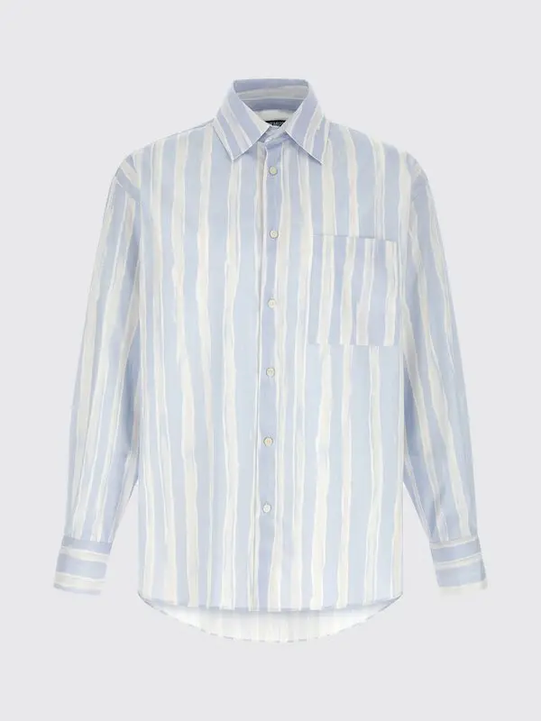 Jacquemus Cotton Shirt With Graphic Print - Blue