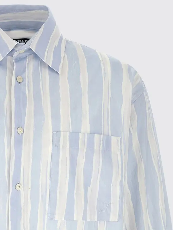 Jacquemus Cotton Shirt With Graphic Print - Blue