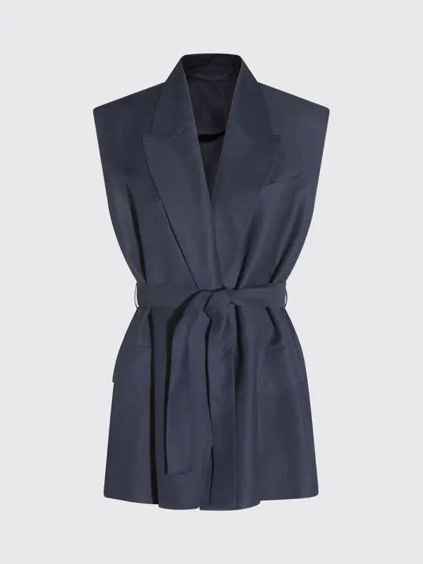Brunello Cucinelli Sleeveless Linen Blend Vest - Blue