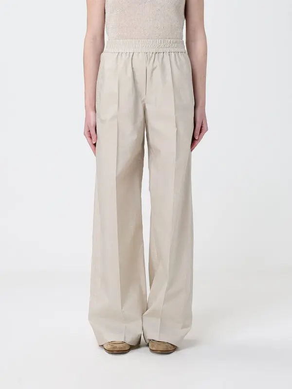 Brunello Cucinelli Wide Leg Trousers - Cream