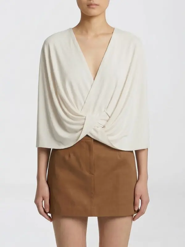 Alaïa Knot-detailed Top - Cream