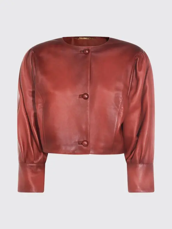 Chloé Nappa Leather Jacket - Brown