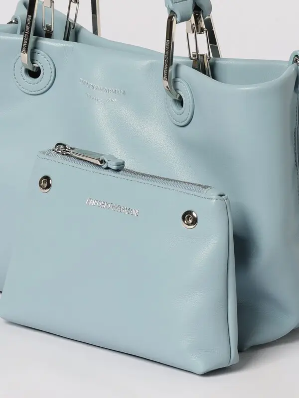 Emporio Armani Handbag With Top Handles And Shoulder Strap - Gnawed Blue