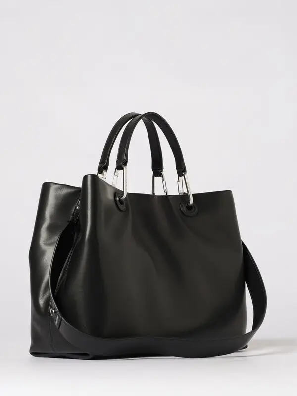 Emporio Armani Synthetic Nappa Bag With Detachable Pouch - Black