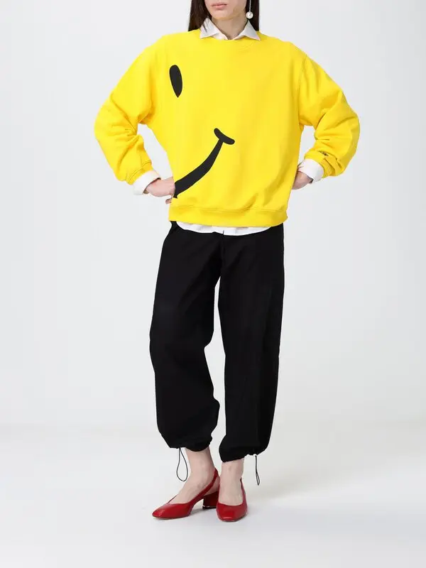 Moschino Cotton Crew Neck Sweatshirt With Graphic Print