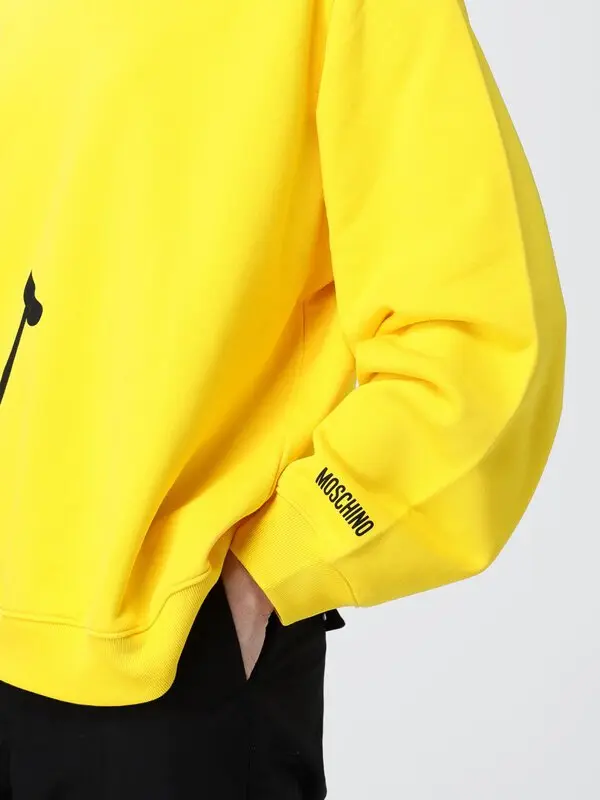 Moschino Cotton Crew Neck Sweatshirt With Graphic Print