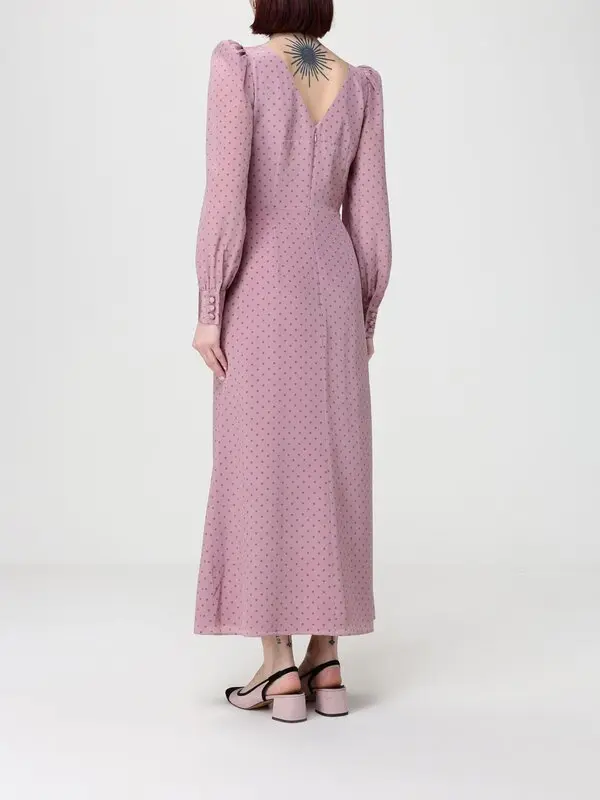 Alessandra Rich Polka Dot Midi Dress