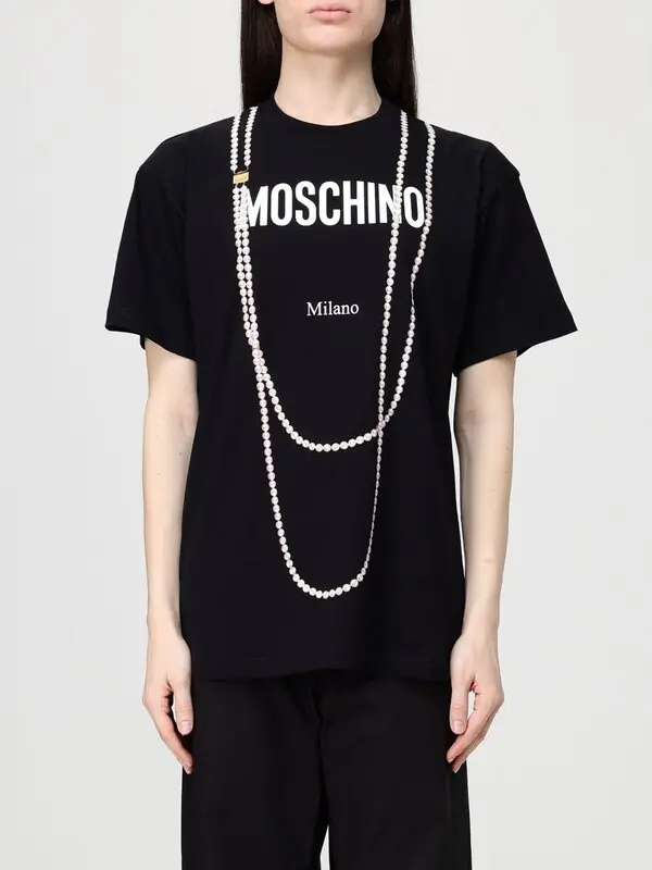 Moschino Printed Cotton T-shirt - Black