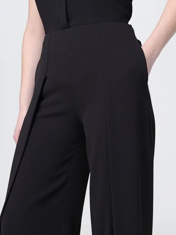 Emporio Armani Tailored Wide Leg Trousers - Black
