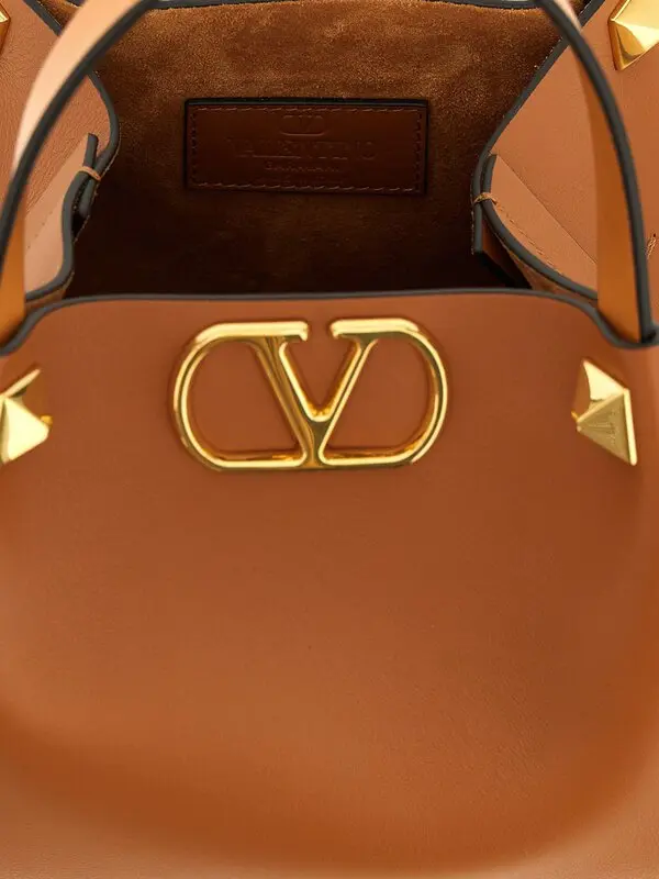 Valentino Garavani Vlogo Signature Leather Bag - Brown
