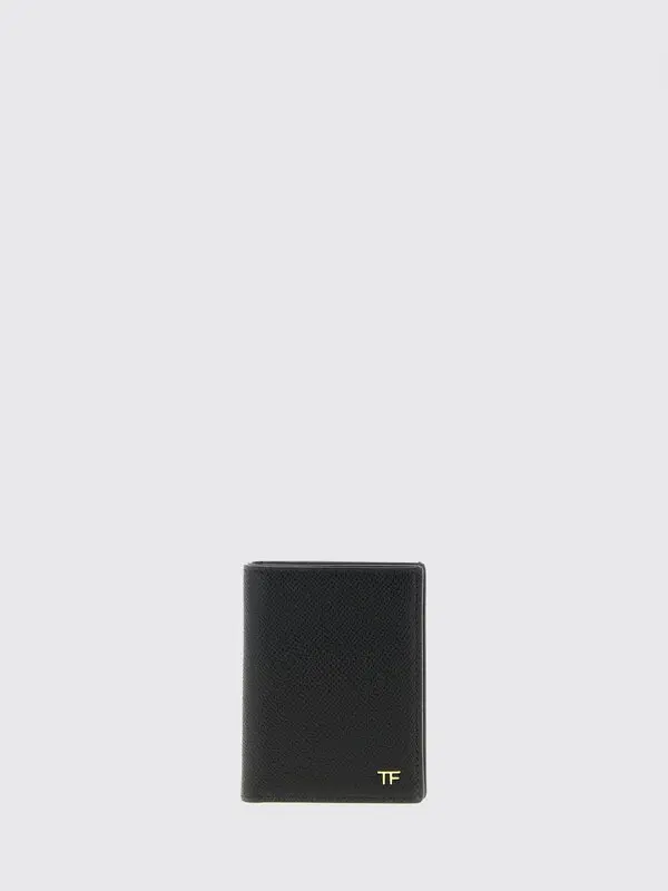 TOM FORD All-over Monogram Leather Bifold Wallet With Card Slots - Black