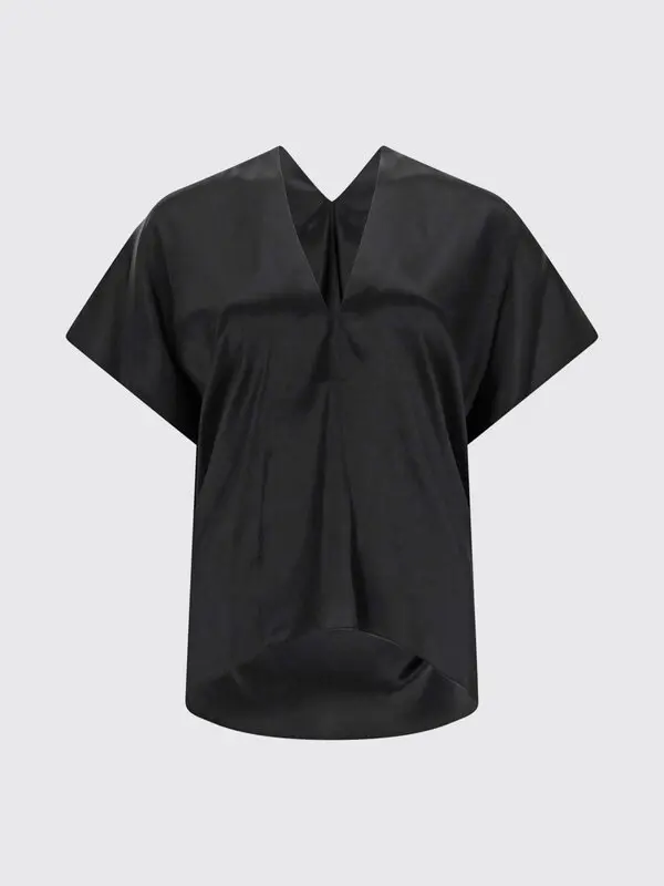 Nina Ricci Silk V-neck Blouse - Black