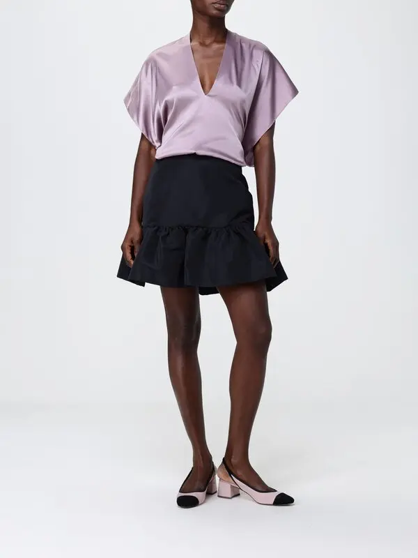 Nina Ricci Silk V-neck Blouse