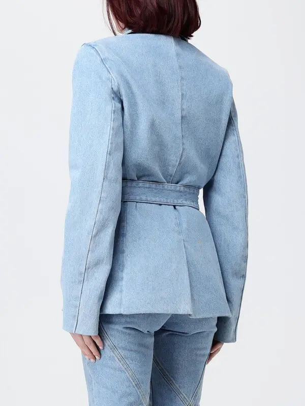 Nina Ricci Cotton Jacket With Belt - Denim