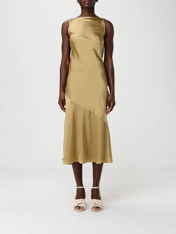 Nina Ricci Silk Midi Dress - Gold