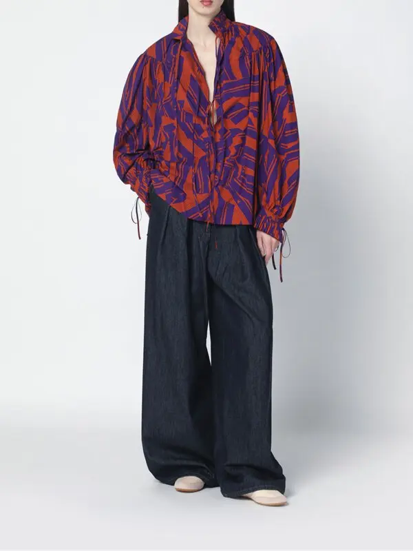 Dries Van Noten Printed Blouse - Orange