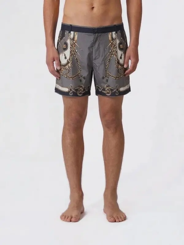 Dolce & Gabbana Printed Swimsuit - Grey