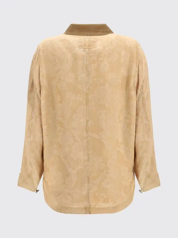 R13 Linen Blend Jacket With Patch Pockets - Orange