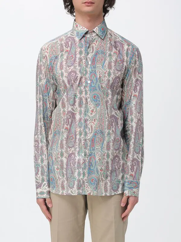 Etro Cotton Shirt With Paisley Print - Multicolor