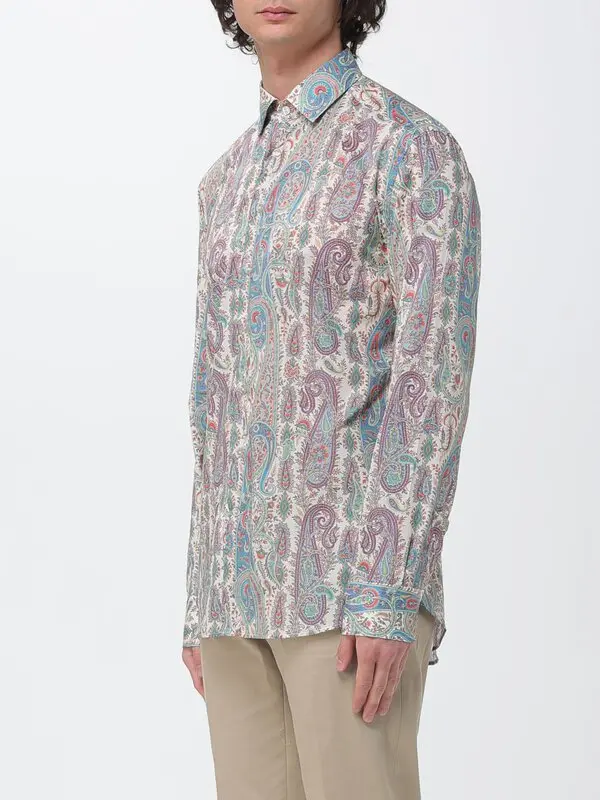 Etro Cotton Shirt With Paisley Print - Multicolor