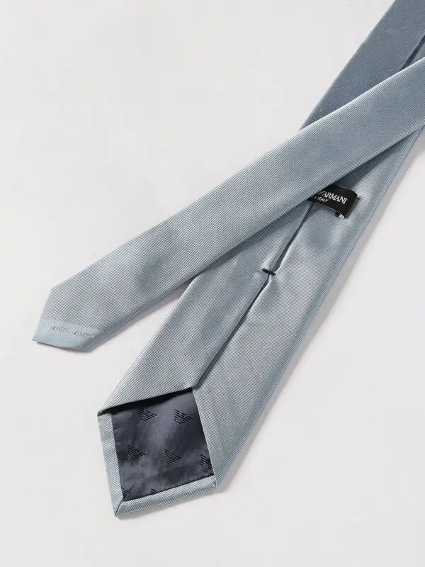 Emporio Armani Textured Neck Tie - Gnawed Blue