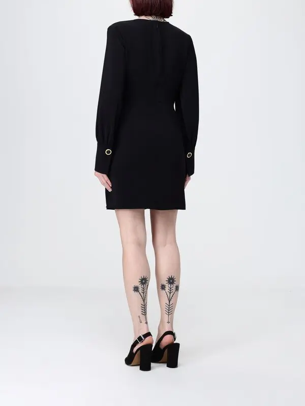 Armani Exchange Long Sleeve V-neck Wrap Dress - Black