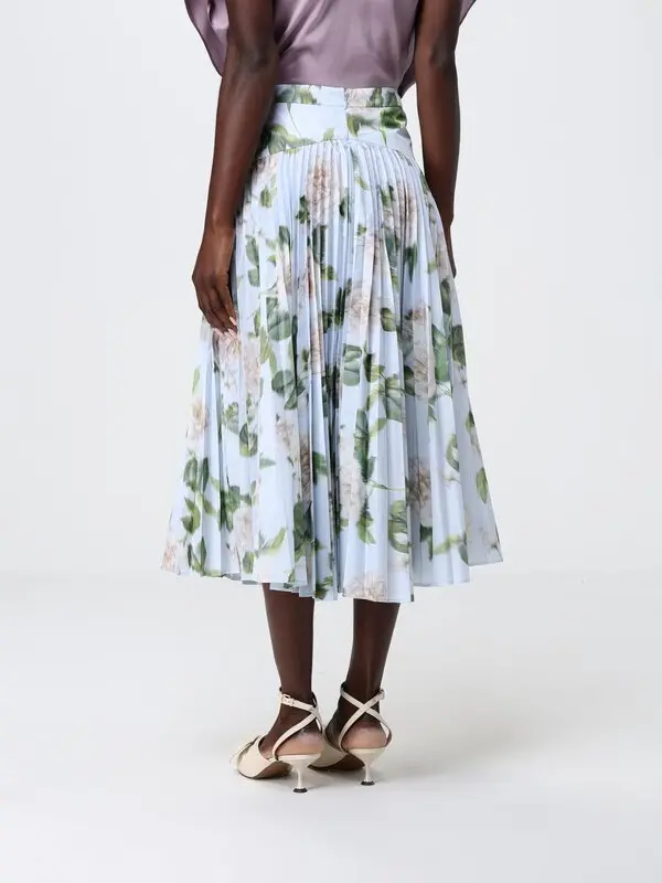 Antonio Marras Pleated Floral Midi Skirt