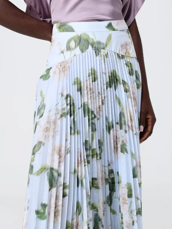 Antonio Marras Pleated Floral Midi Skirt