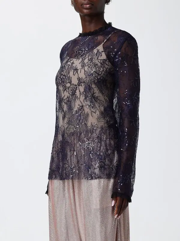Alberta Ferretti Lace Top - Blue