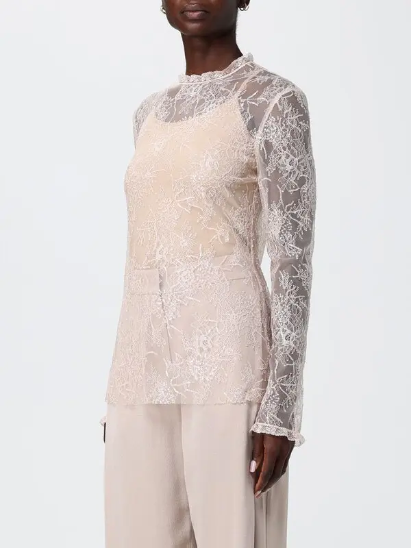 Alberta Ferretti Lace Top - Blush Pink