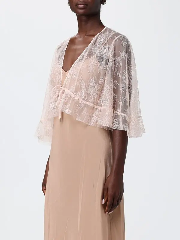 Alberta Ferretti Lace Bolero - Blush Pink