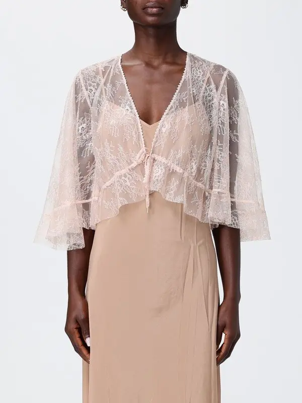 Alberta Ferretti Lace Bolero - Blush Pink