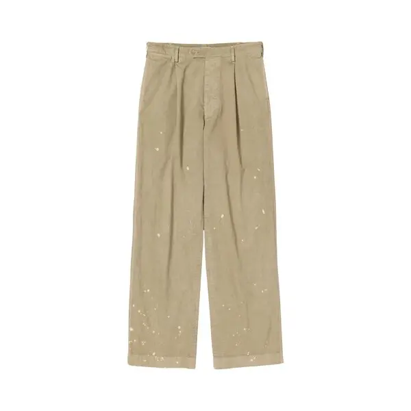 Auralee Finx Light Chino One Tuck Wide Pants