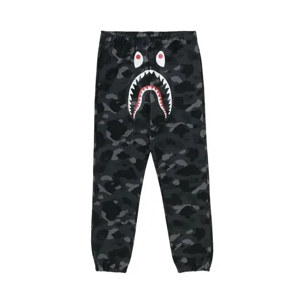 A BATHING APE Color Camo Shark Track Pants - Black