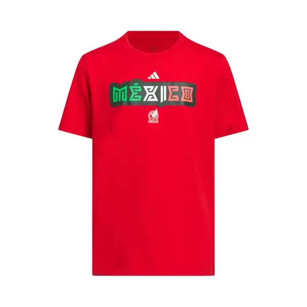 Adidas World Cup 26 Mexico Home Graphic Tee - Red