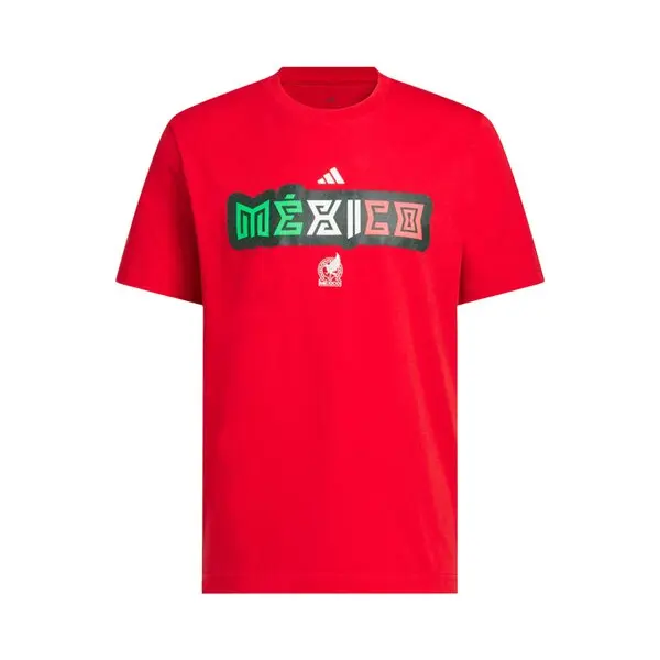 Adidas World Cup 26 Mexico Home Graphic Tee - Red
