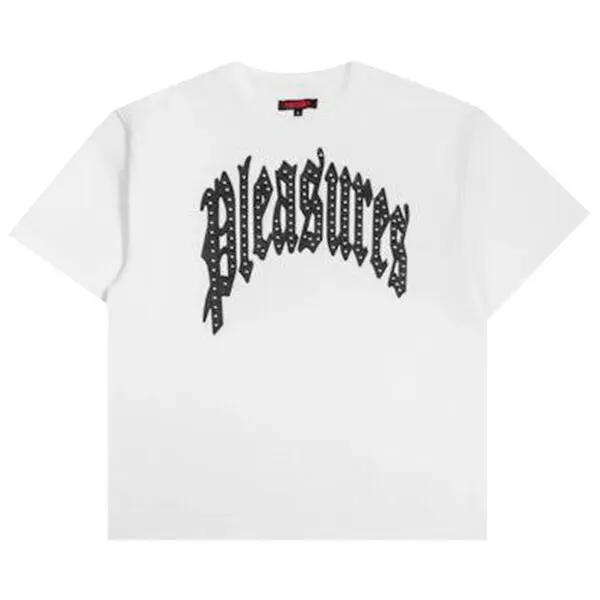 PLEASURES Twitch Studded Crewneck T-shirt - White