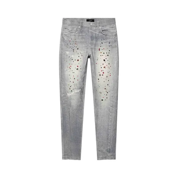 PURPLE BRAND Jewel Print Light Indigo