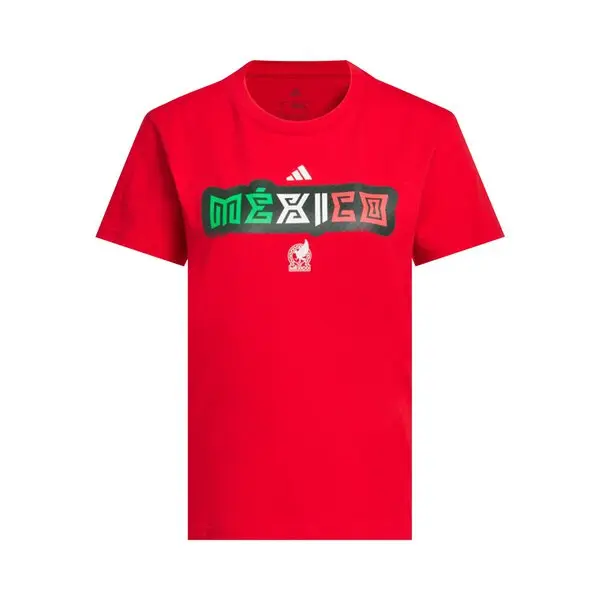 Adidas Fifa World Cup 26 Mexico Home Graphic Tee - Red