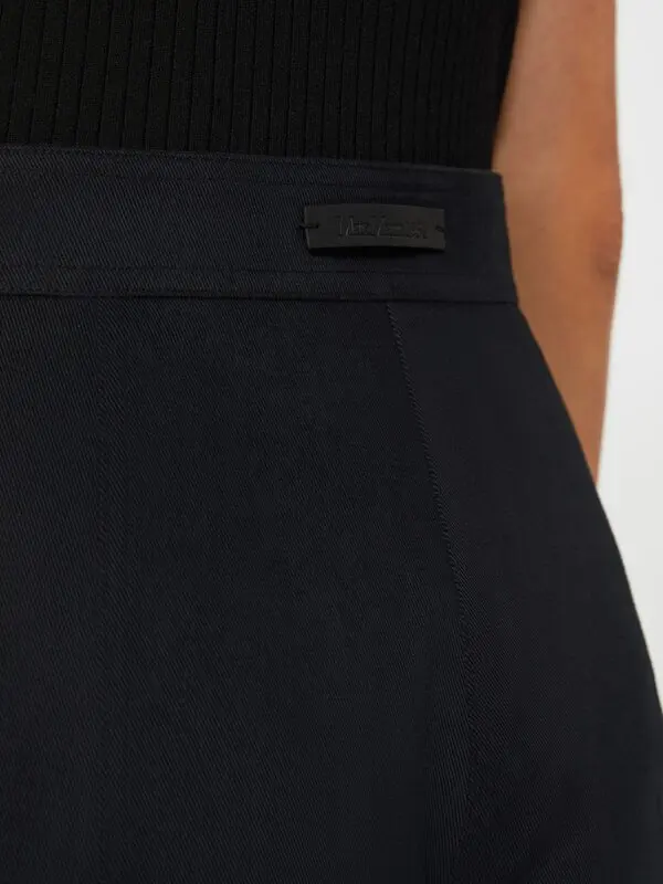 Max Mara Stretch Cotton Cargo Trousers - Black