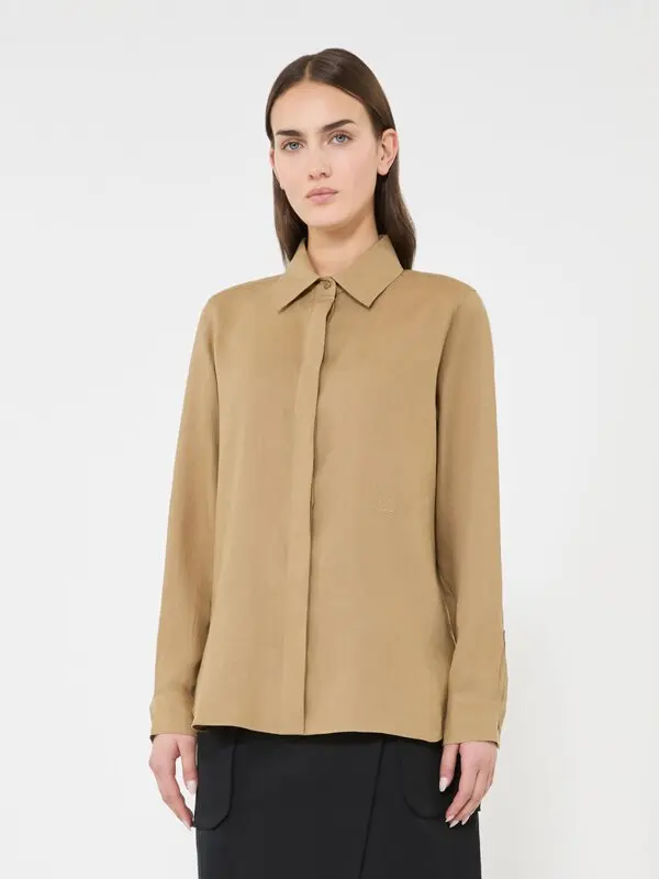 Max Mara Linen Canvas Shirt - Sand