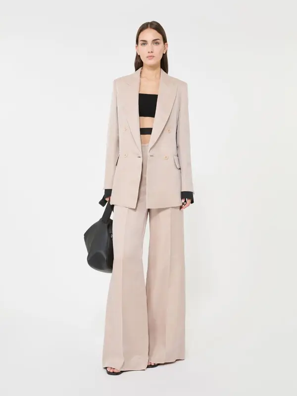 Max Mara Long Silk Trousers